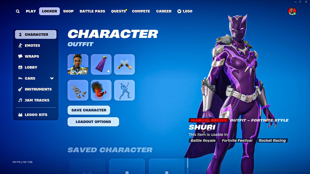 Wakanda Royal Shuri Black Panther Skin - Fortnite Gameplay C5S4 Battle ...