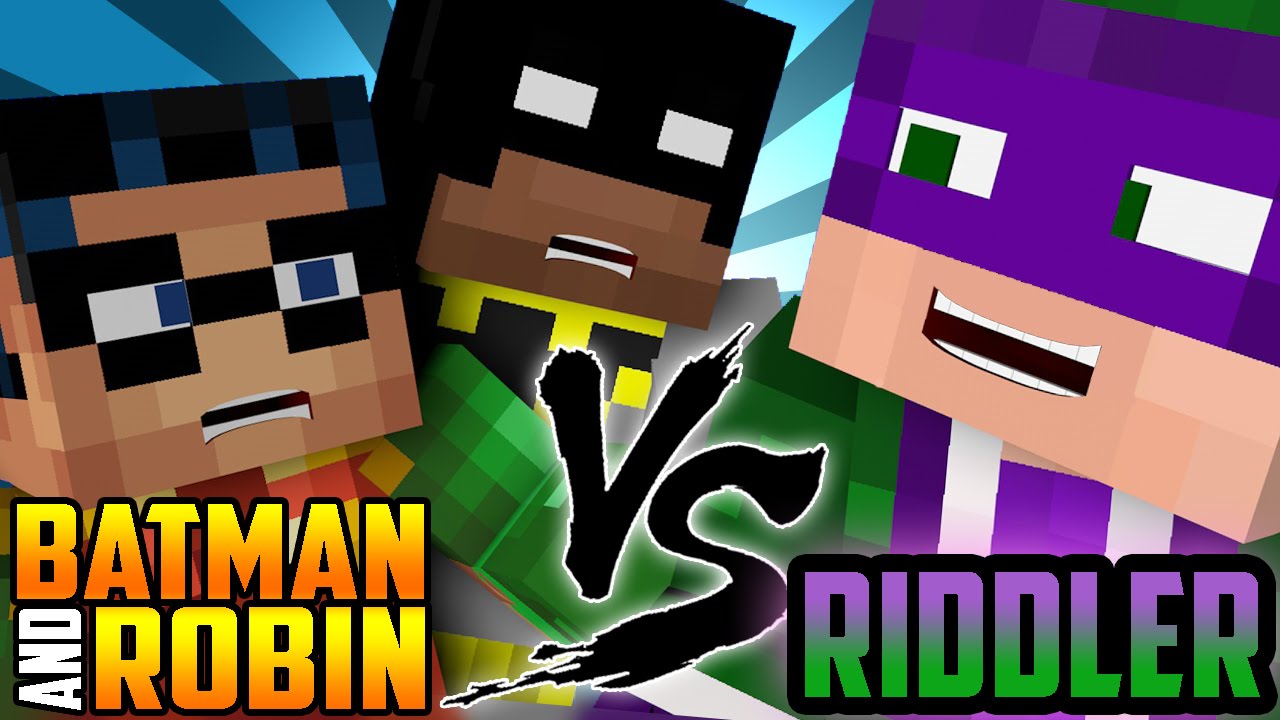 Minecraft: Batman and Robin Vs The Riddler and Slimes! - YouTube
