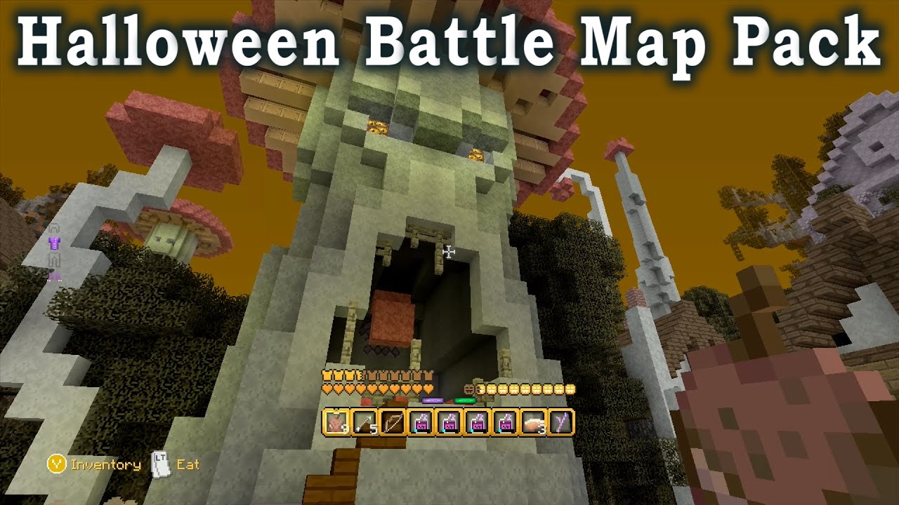 Minecraft - Exploring the New Halloween Battle Mode Map Pack. - YouTube