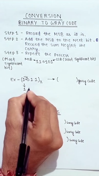 Binary To Gray Code Conversion In Hindi Youtubeshorts Shorts Digitalelectronics Youtube