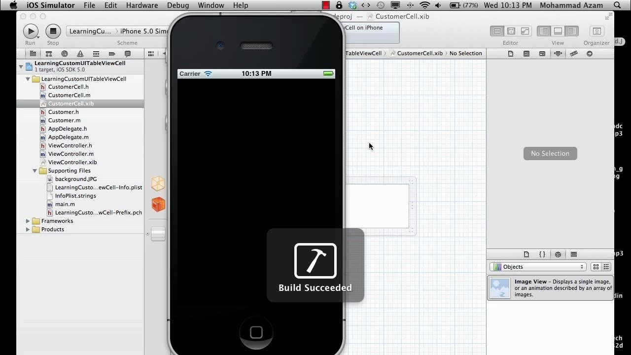 Learning iOS Development (Part 11) Custom UITableViewCell - YouTube