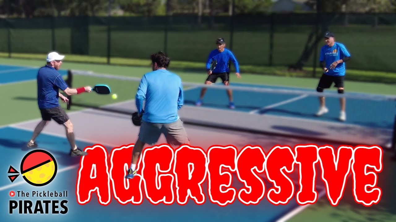 Aggressive Pickleball Seniors 4.5+ Men's Doubles - YouTube