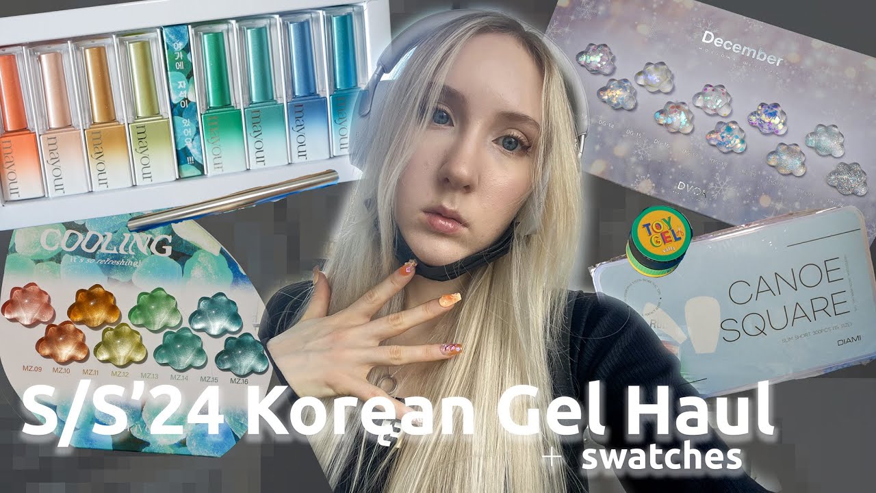 Korean Gel Nail Polish haul (unboxing + swatches) 🌼 | ft. Sweetie Nail ...