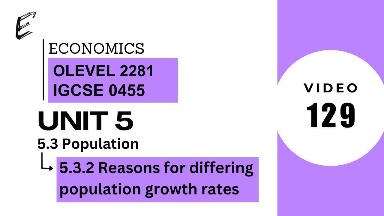 Video 129 - Reasons for differing population growth rates (Economics O ...