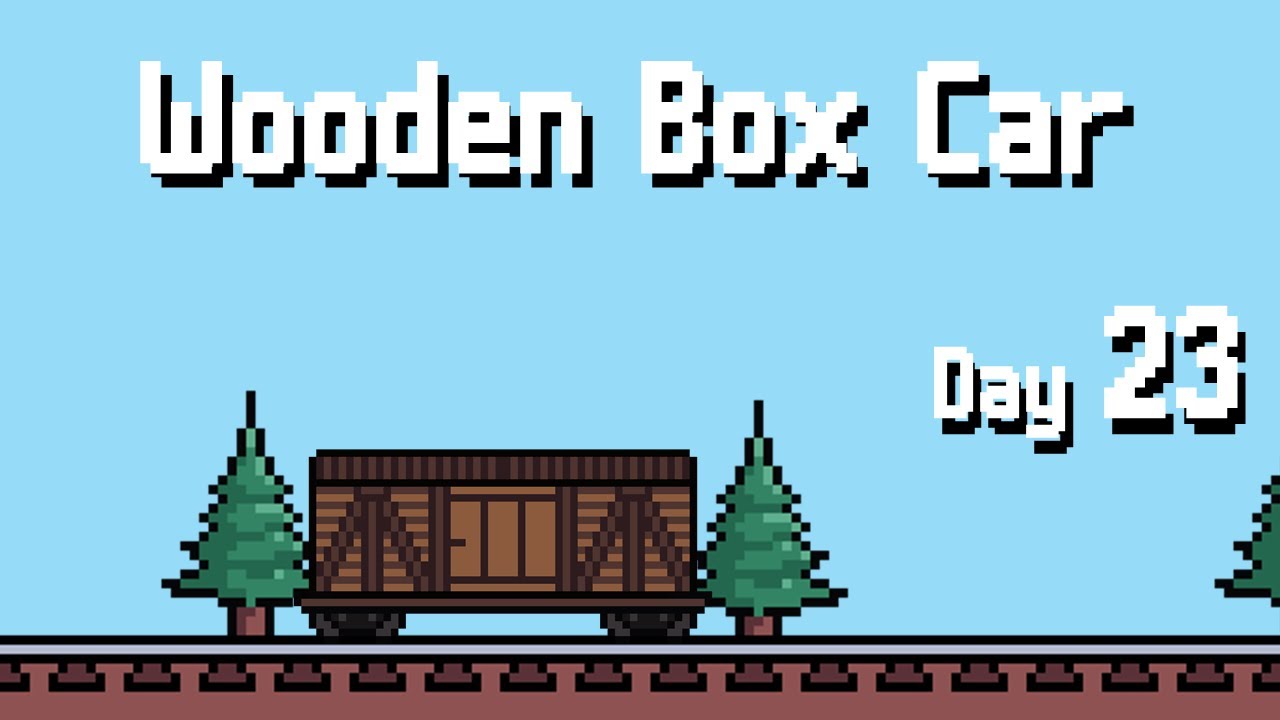 Drawing 1 Pixel Rail Car a Day: Wooden box car | Pixel Art Time Lapse ...