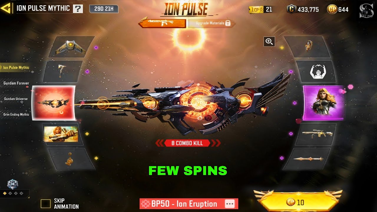 Few Spins on Ion Pulse Draw COD MOBILE | Mythic BP50 - Ion Eruption ...