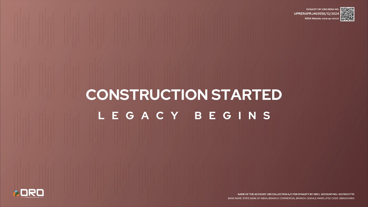 Dynasty by ORO | Construction Started | Book Your Legacy Home Today ...
