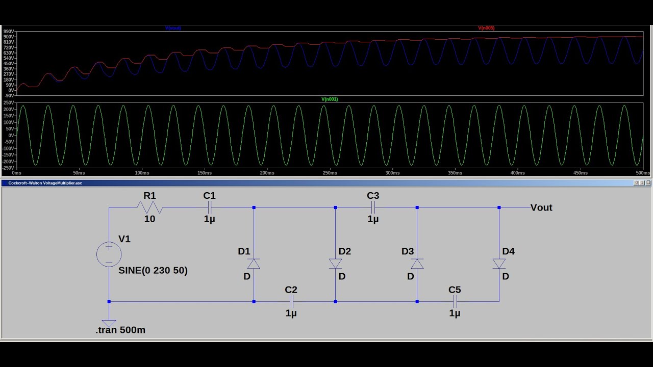 Electronic Basic 1:LTSpice Design and Simulate Voltage Multiplier Cockcroft–Walton - YouTube