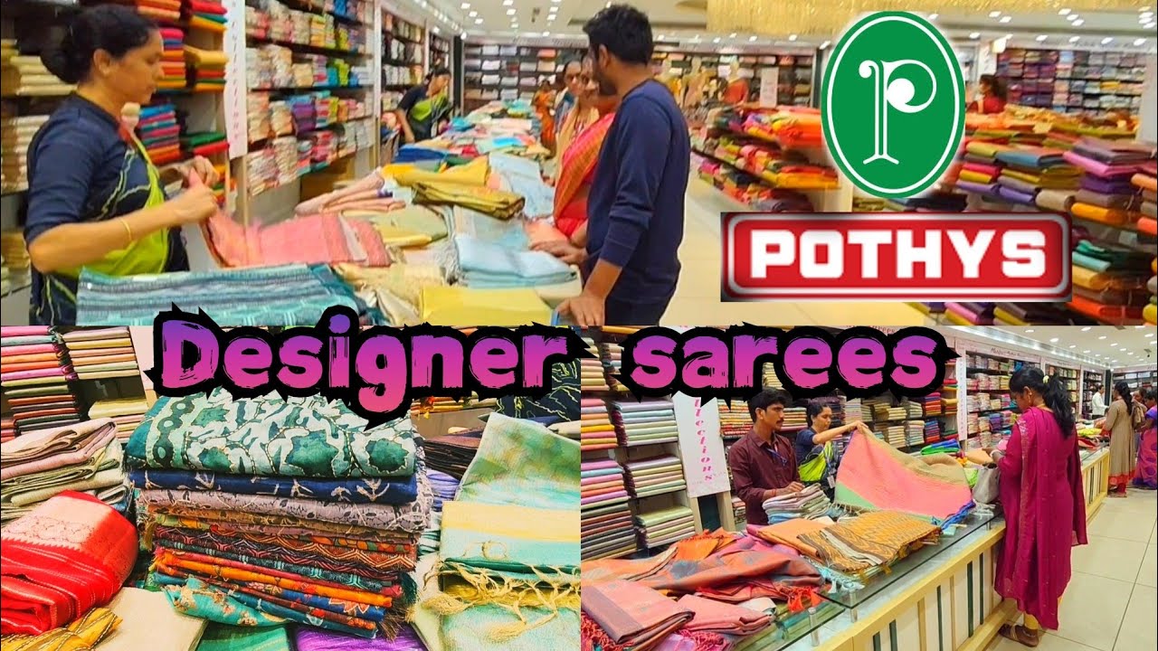 Pothys,CBE.french knot & Designer Sarees.functional & Party wear.soft ...