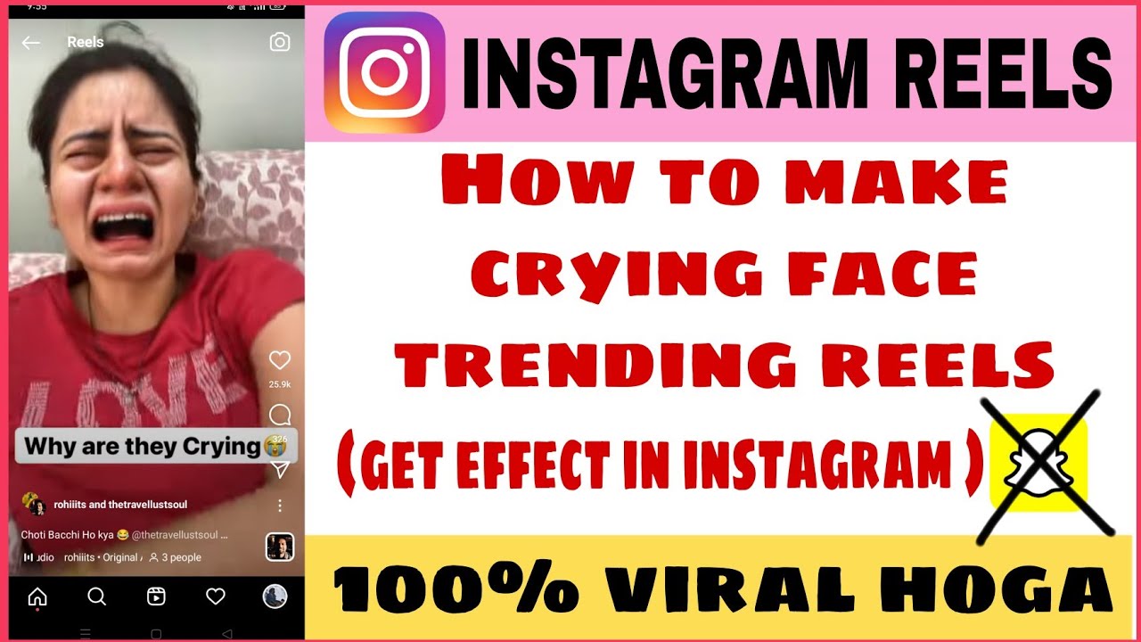 How to make crying face instagram reels | crying filter instagram ...