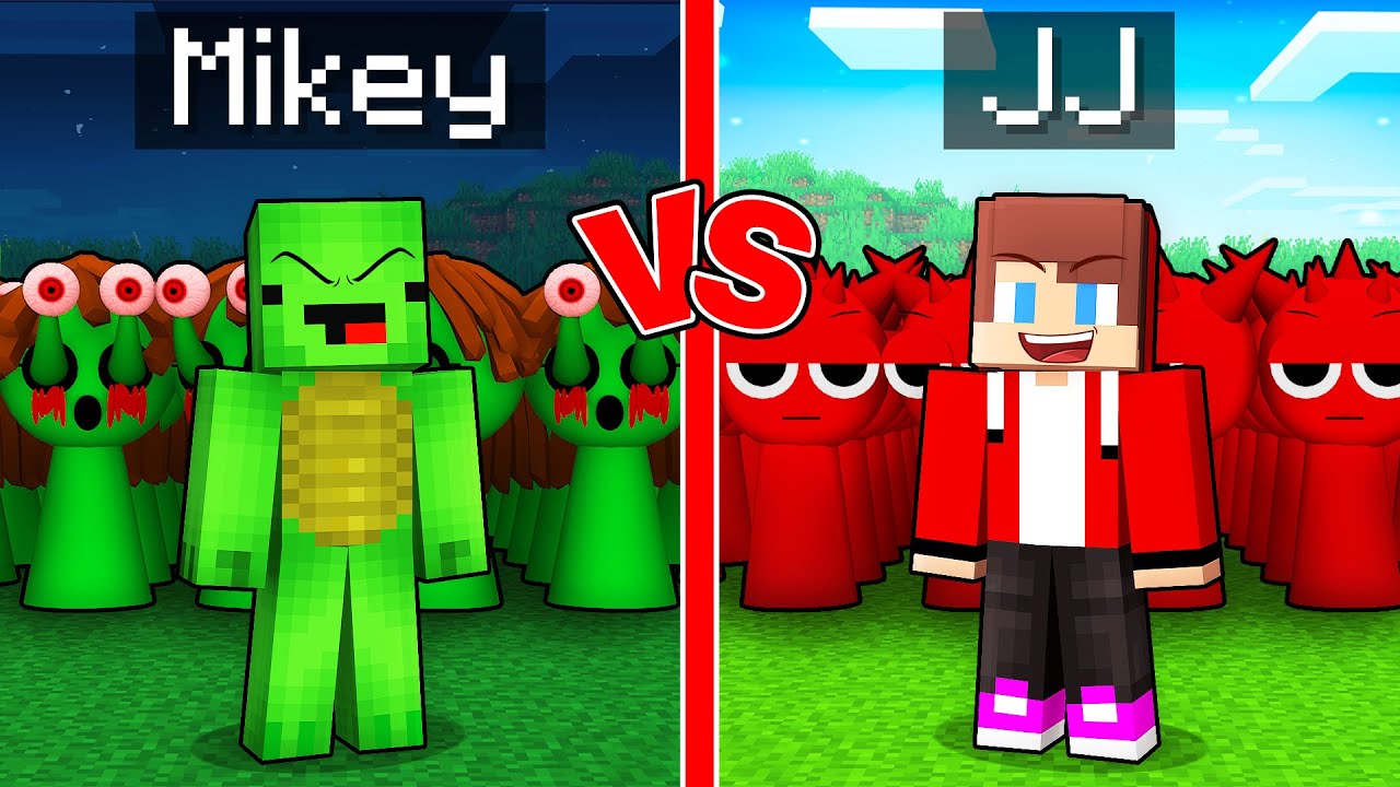 JJ and Mikey: GOOD vs EVIL Sprunki Battle in Minecraft - Maizen - YouTube