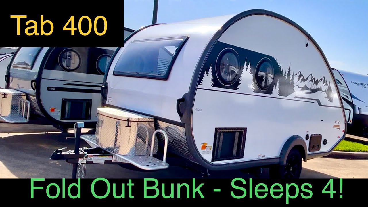 2023 NuCamp Tab 400 Boondock Travel Trailer - Fold Out Bunk - YouTube