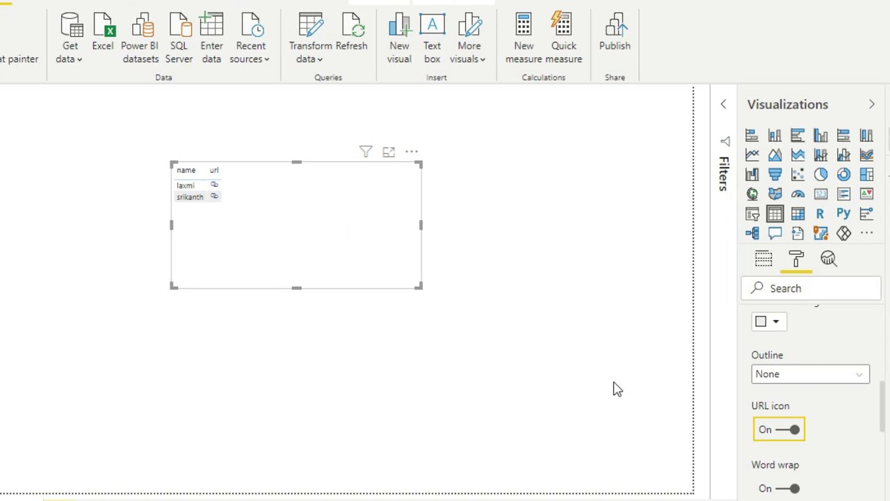What Is Table Url Icon In Power BI | Power BI Telugu - YouTube