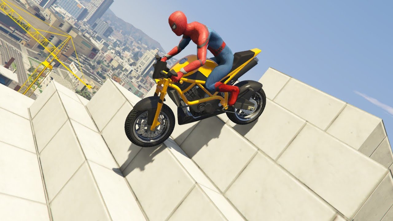 GTA 5 : Funny jump & fail - Crazy Spider-Man fall down 😂 #17 - YouTube