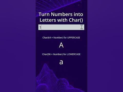 Convert Numbers to Letters with the Power Apps Char function #shorts - YouTube
