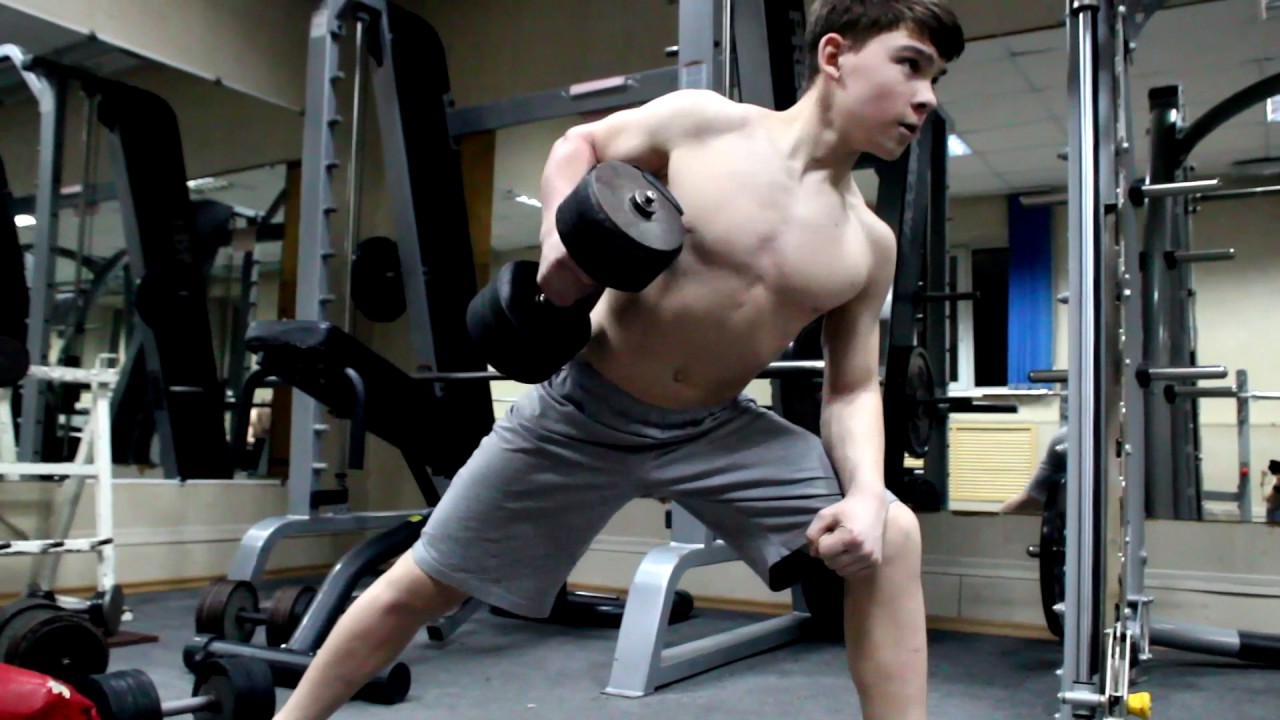 insane 14 years muscle boy and his hard training - YouTube