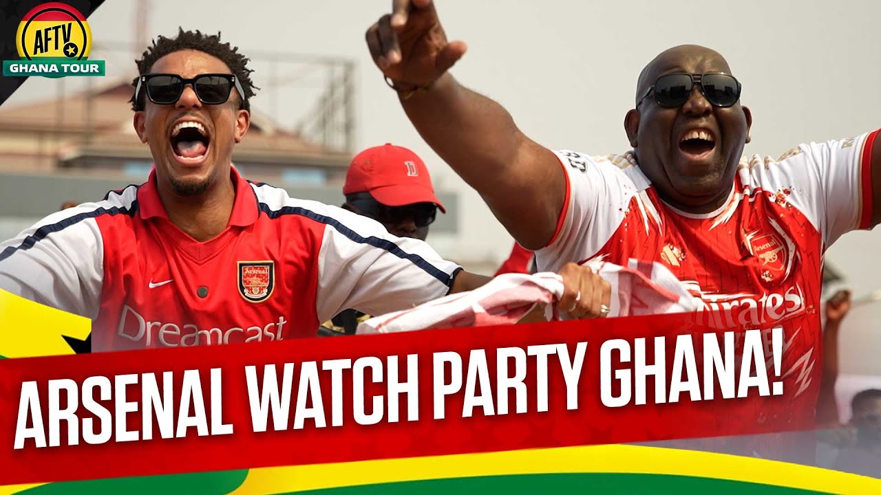 SCENES At Arsenal Watch Party In GHANA! | West Ham 0-6 Arsenal - YouTube