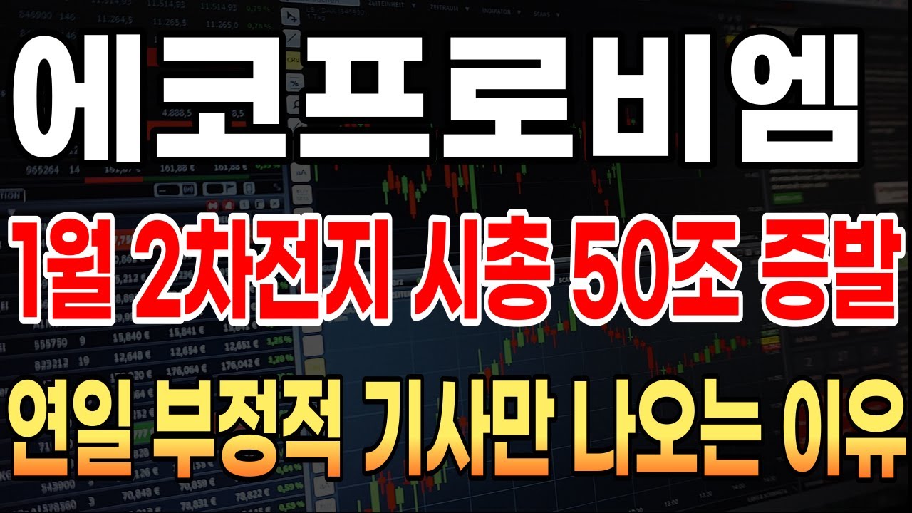 에코프로비엠 주가 1월 2차전지 시총 50조 증발 연일 부정적 기사만 나오는 이유 에코프로비엠 에코프로비엠주가 에코프로
