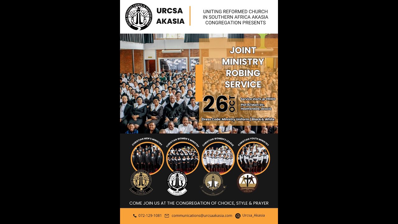 JOINT MINISTRY ROBING SERVICE || URCSA AKASIA - YouTube