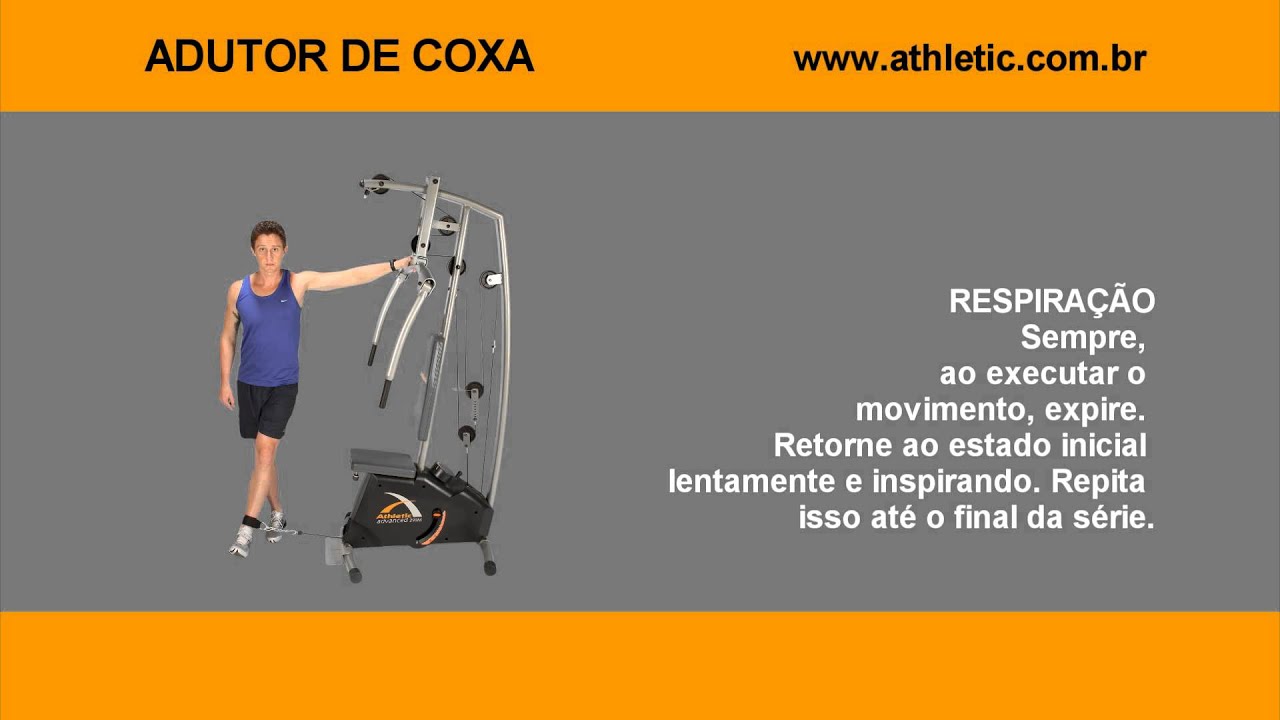 Academia Residencial Athletic Advanced 290M - Adutor de coxa - YouTube