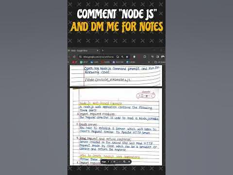 NODE JS HANDWRITTEN NOTES. DM AND COMMENT "NODE JS". NOTES LINK IN ...
