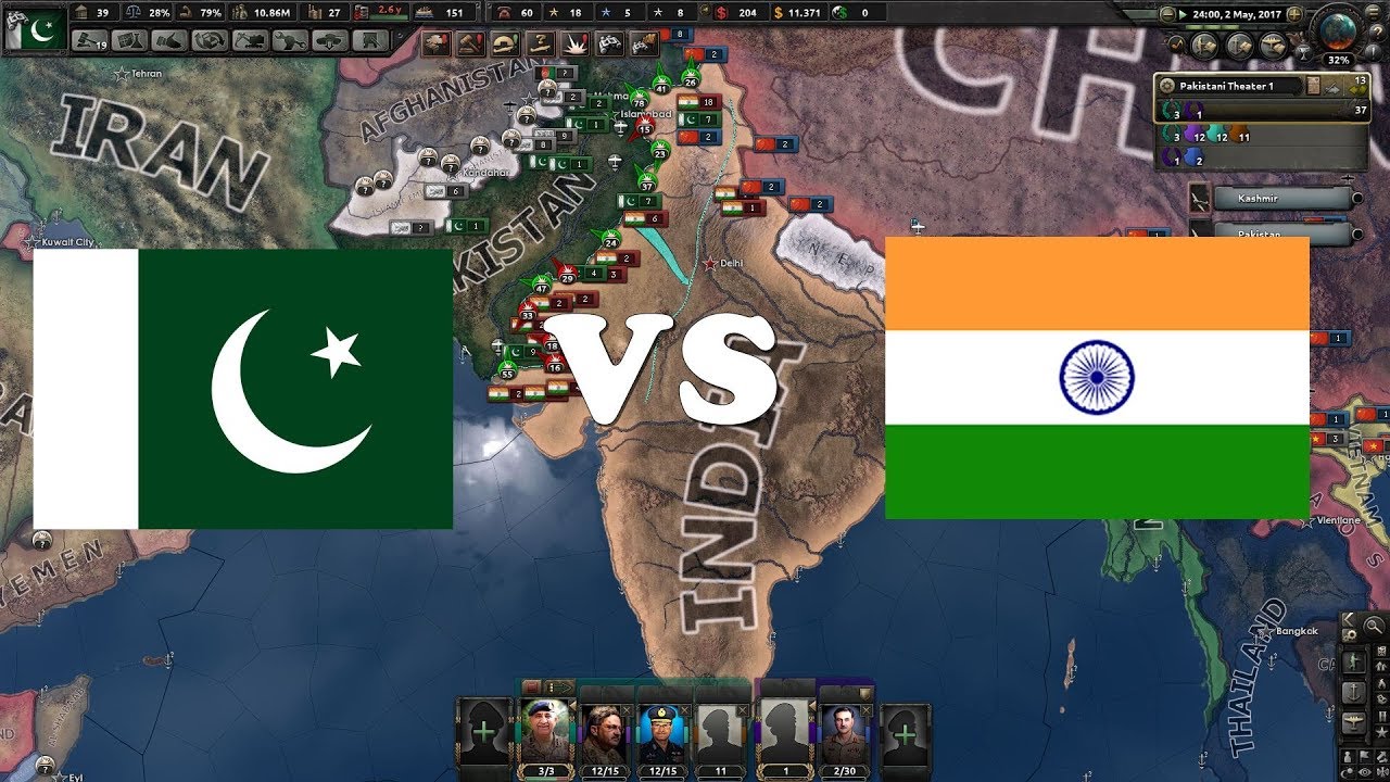 Pakistan Vs Hindistan | HOİ4 Millenium Dawn #2 - YouTube