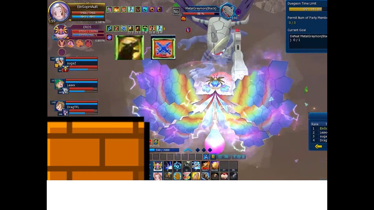 PERFORMANCE OF EOSMON AFTER 2X STATS IN METALGREYMON DUNGEON DIGIMON ...