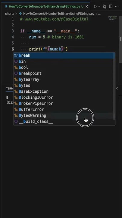 How To Convert A Number To Binary Using F-Strings - YouTube