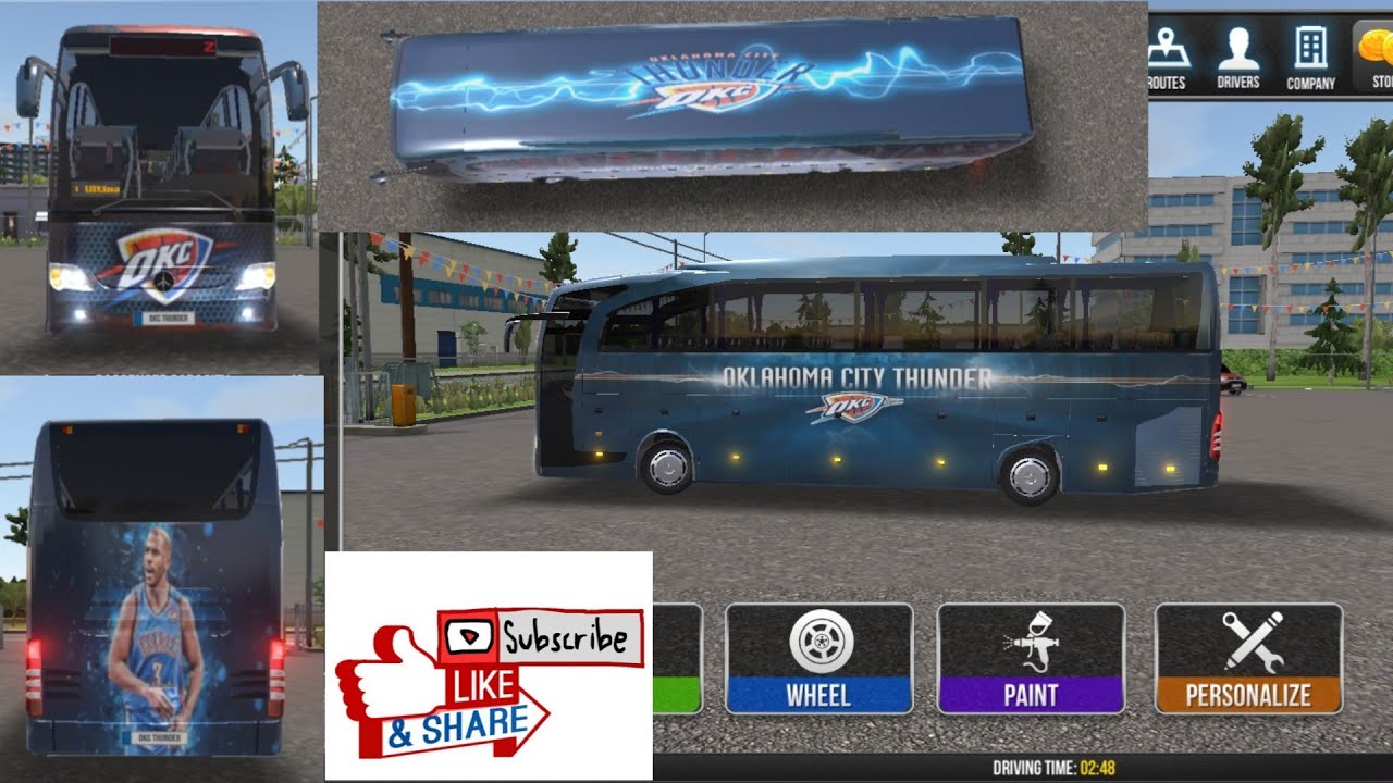 OKLAHOMA CITY THUNDER BUS TRIP/BUS SIMULATOR:ULTIMATE - YouTube