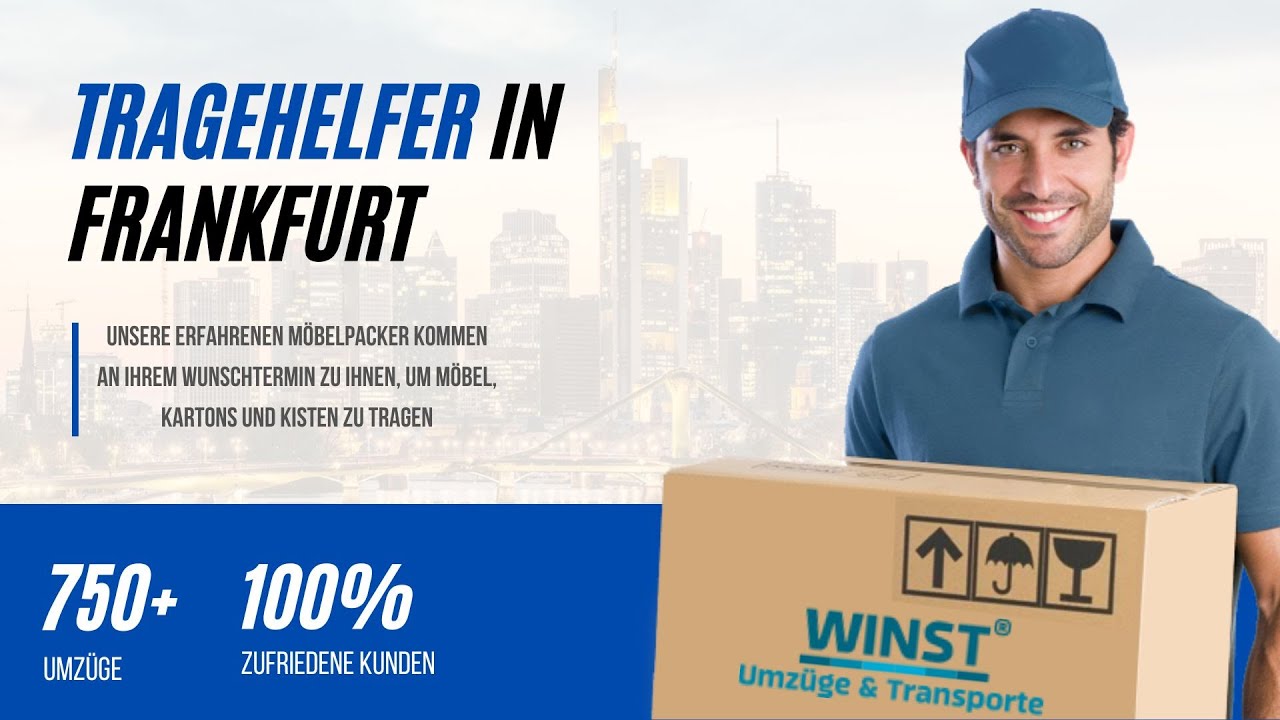 Tragehelfer Frankfurt - WINST Umzüge & Transporte - YouTube