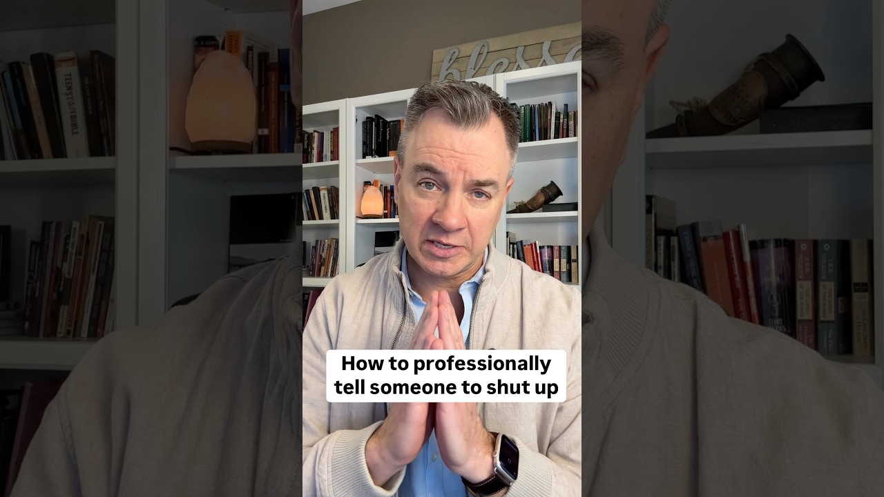 How to professionally tell someone to shut up #communication # ...