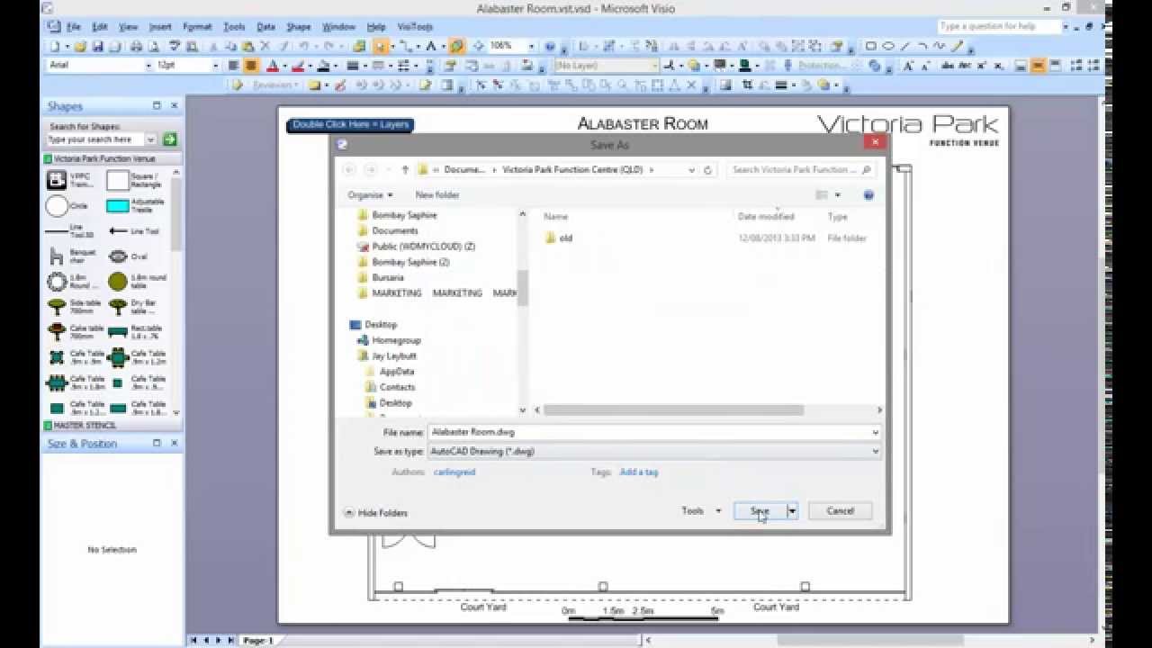 Save a Visio File to AutoCAD Drawing - YouTube