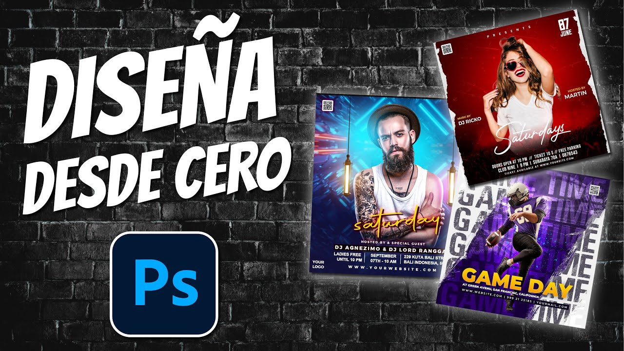 👉 Como DISEÑAR un POSTER o FLYER Publicitario en PHOTOSHOP Desde Cero ...
