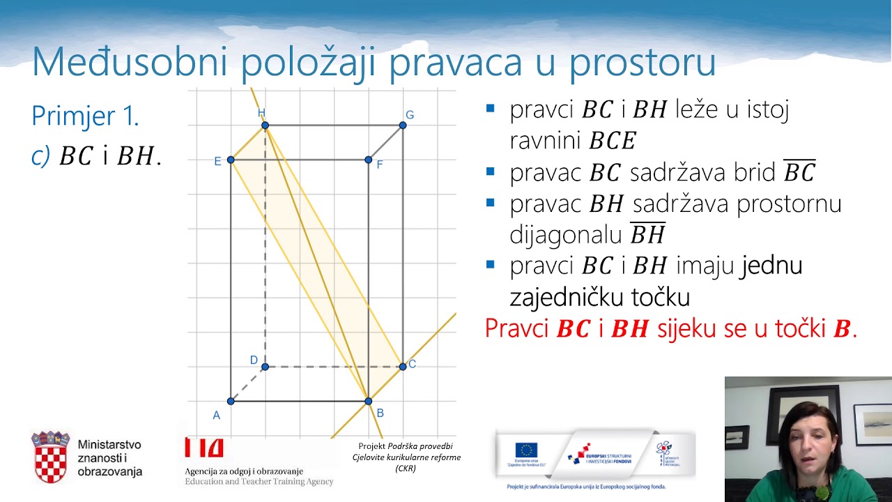 Matematika 8.r OŠ - Međusobni položaj pravaca i ravnina u prostoru ...