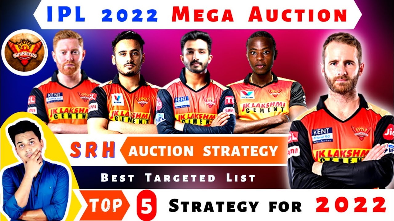 SRH Auction Strategy 2022|SRH Target Players 2022 Mega Auction|IPL 2022 ...