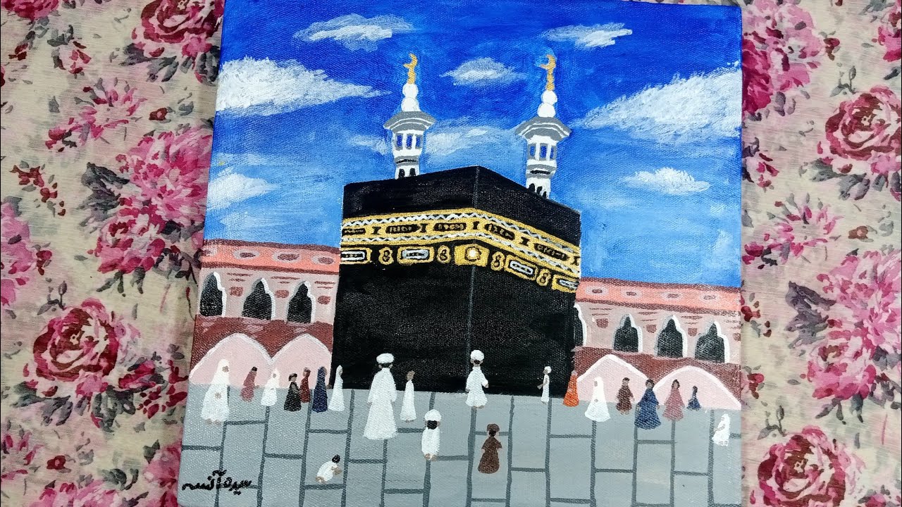 Kaba painting on canvas - YouTube