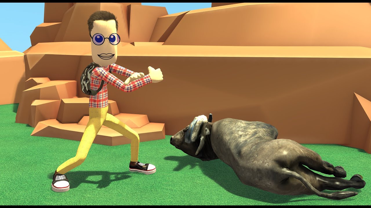 Nick was making fun of the buffalo and ended up quarreling Animals ...