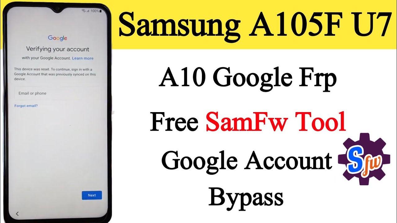 Samsung A105F frp bypass | samsung A10 A105F frp bypass Samfw tool ...