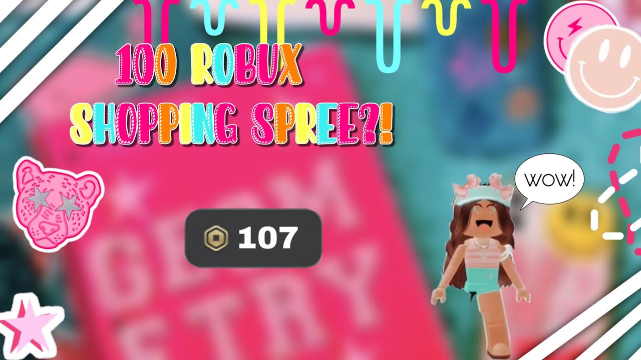 100 robux shopping spree - YouTube