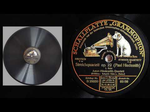 #1 Amar-Hindemith Quartet: Paul Hindemith - String Quartet No.4, Op.22 (1921) - YouTube