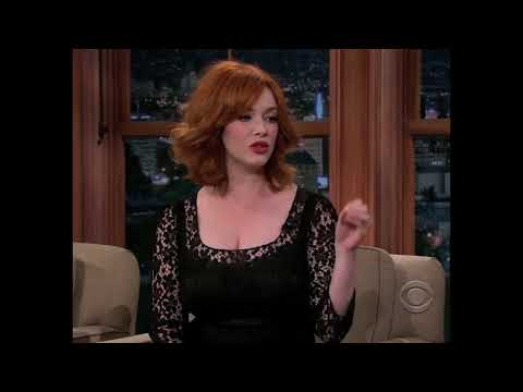 Christina Hendricks fist bump #3. Busty in sexy black dress. VIDEO LOOP!