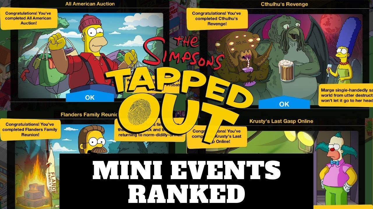 The Simpsons Tapped Out 2019's Mini Events Ranked Worst to Best - YouTube