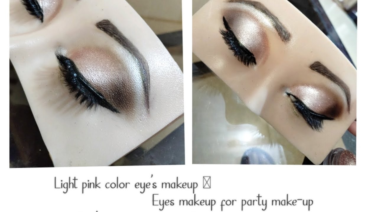Light pink color eye's makeup 💄||Eyes makeup For party make up ||Done ...