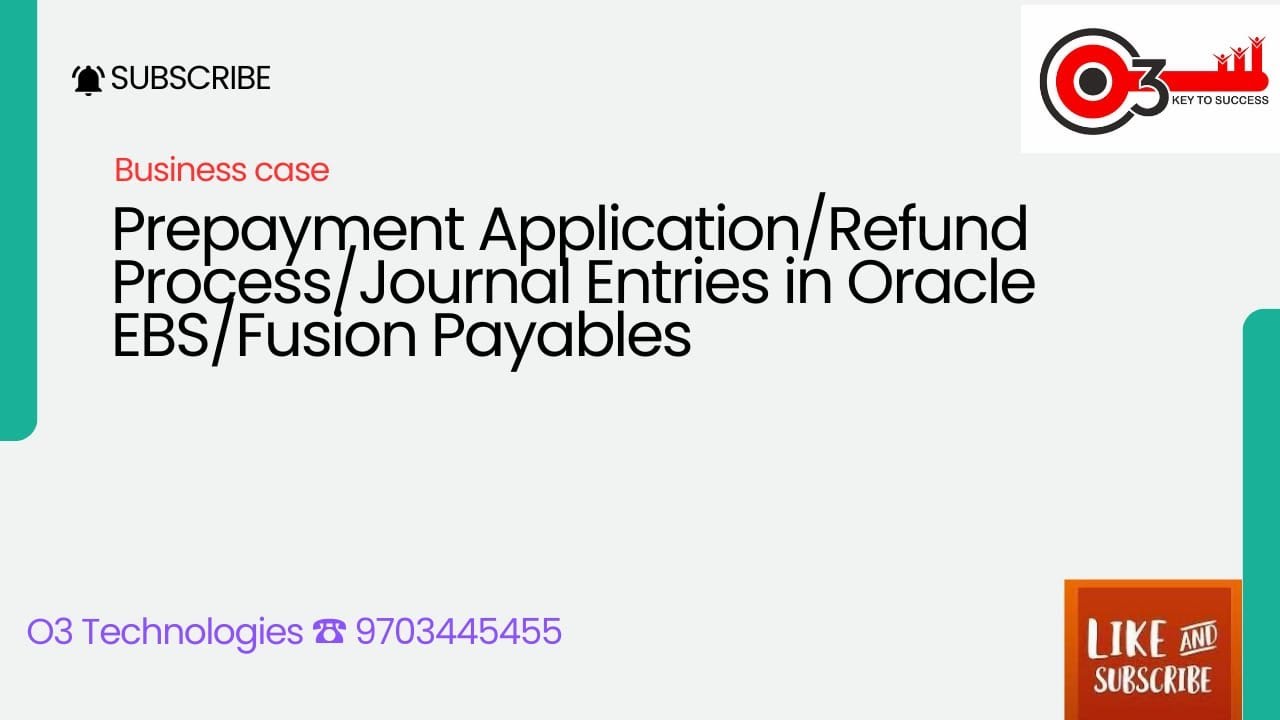 Business Case- Prepayment Application/Refund Process/Journal Entries in ...