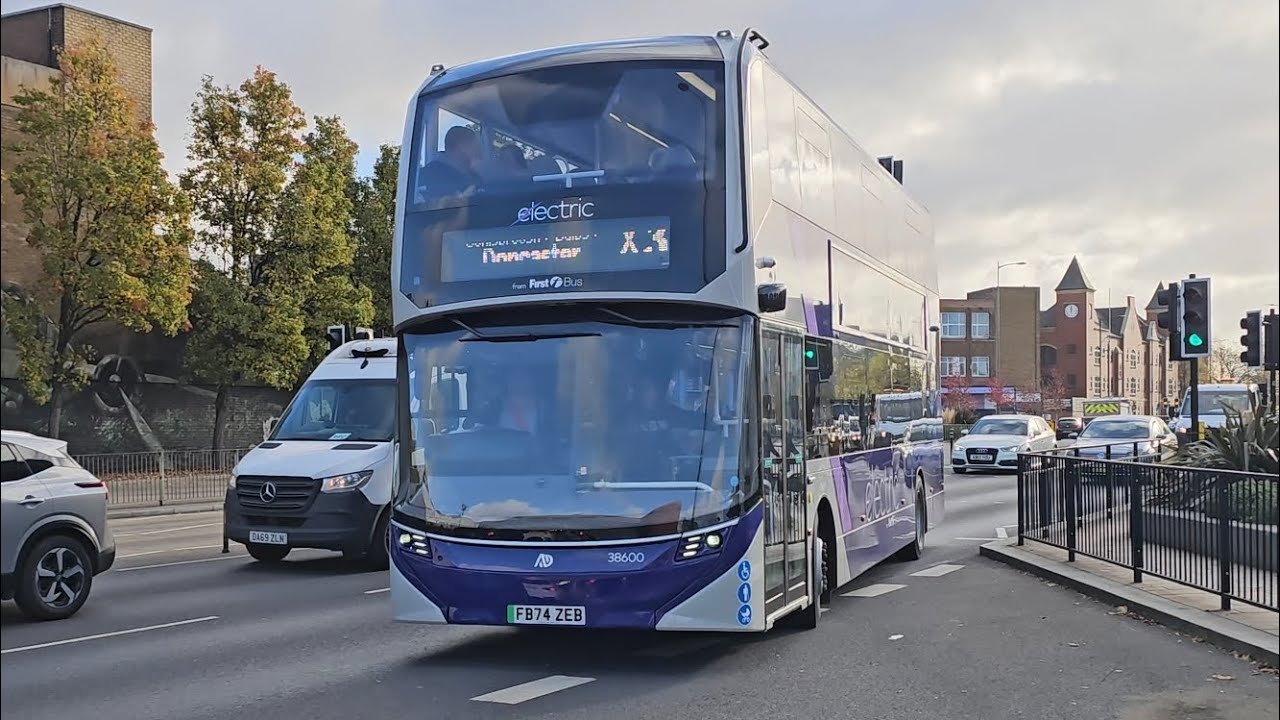 First Bus Sheffield ADL Enviro400EV Electric⚡️38600 On X3 From ...