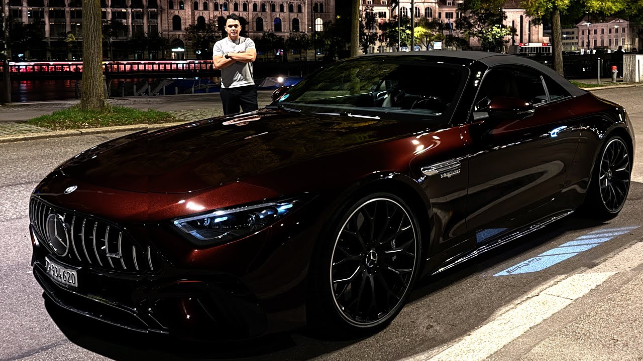 2025 Mercedes AMG SL 63 S - 816 HP Full Night Drive SL63 E performance Review - YouTube