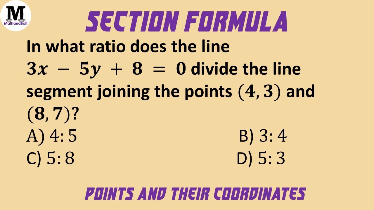 13 | Points And Their Co-ordinates | Section Formula - Worked Out ...