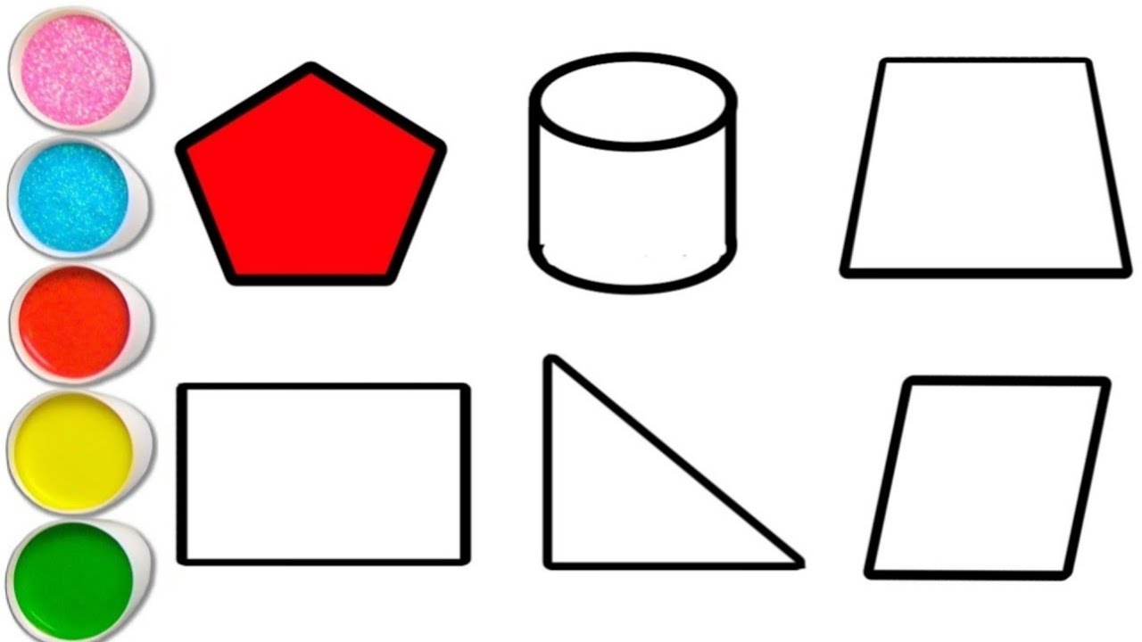 2d shapes drawing activity for kids, 2d shapes, colors song, Preschool ...