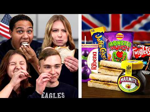 American Highschoolers try British School Lunches!