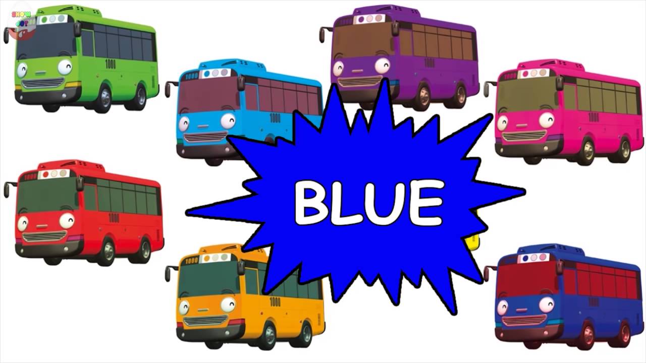 Tayo the Little Bus Learn Colours Rainbow Colouring Pages for kids ...